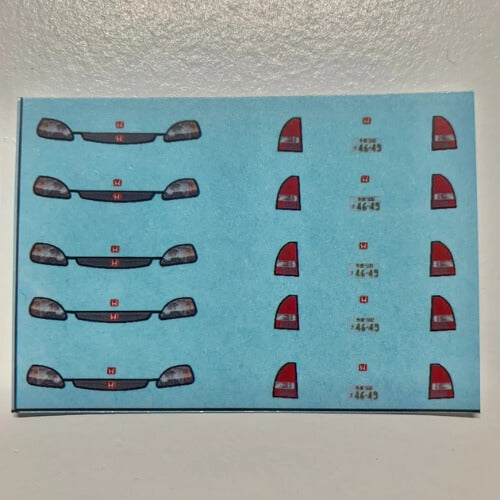 WATERSLIDE CLEAR CIVIC EK HEAD/TAIL LIGHTS DECAL – ACCuston